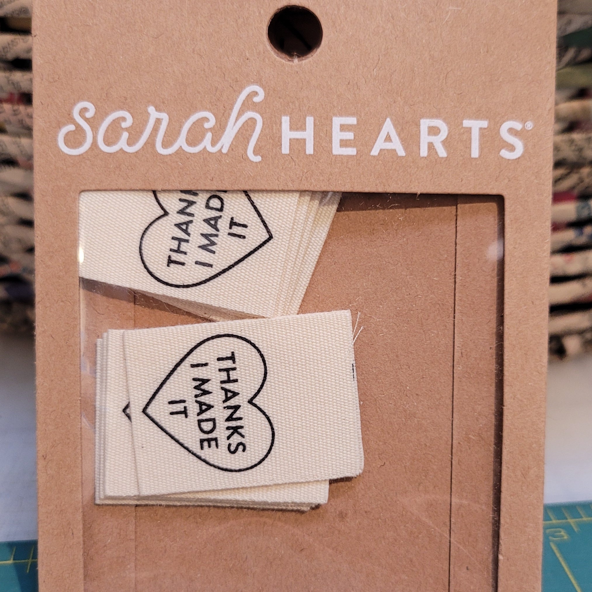 Garment Label, "Thanks I Made It" Organic Cotton Sarah Heart- Sew-In ...