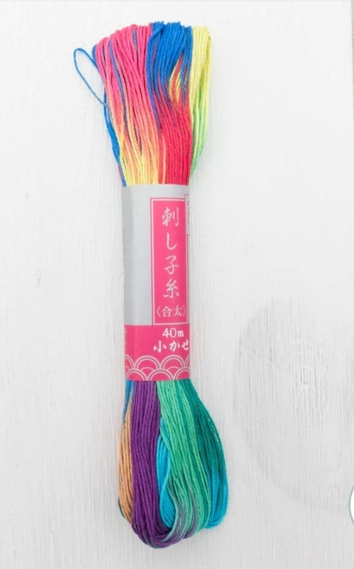 Yokota Variegated Sashiko Threads | 40-100 meter Mid Weight Skeins ...