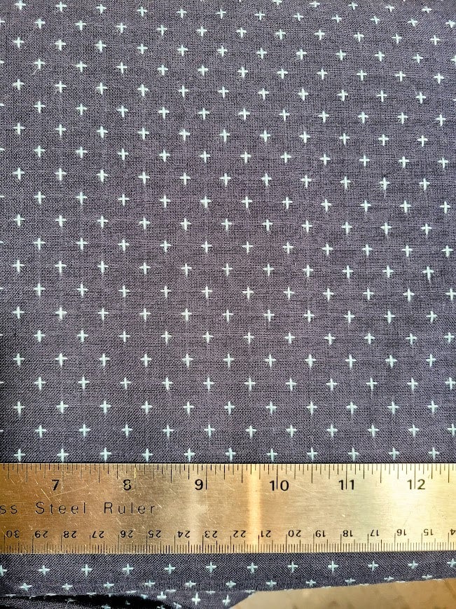 Crosses Restless Sea Navy & Sky 100% Cotton Fabric 45in wide | sold in ...